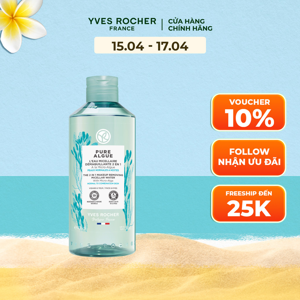 Nước tẩy trang Yves Rocher Pure Algue Makeup Remover Micellar Water ...