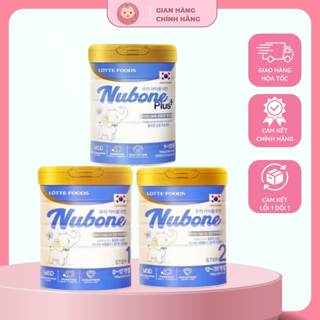 Sữa Bột Nubone Số 1 / Số 2 / Plus+ – Hộp 750g – Hỗ Trợ Tiêu Hóa, Phát ...