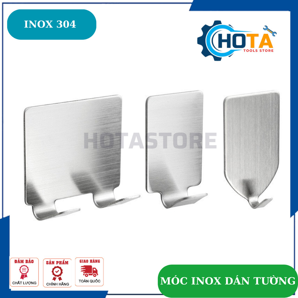 Móc INOX 304 Dán Tường Keo 3M Siêu Dính, INOX 304 Không RỈ Siêu Bền ...