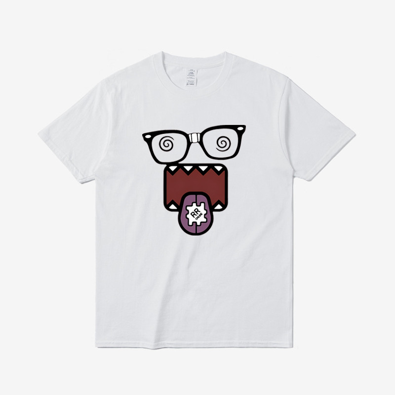 Hàng sẵn có 100% Cotton Ngộ nghĩnh Domo Kun Emoticon In Hình Áo Thun Cổ ...