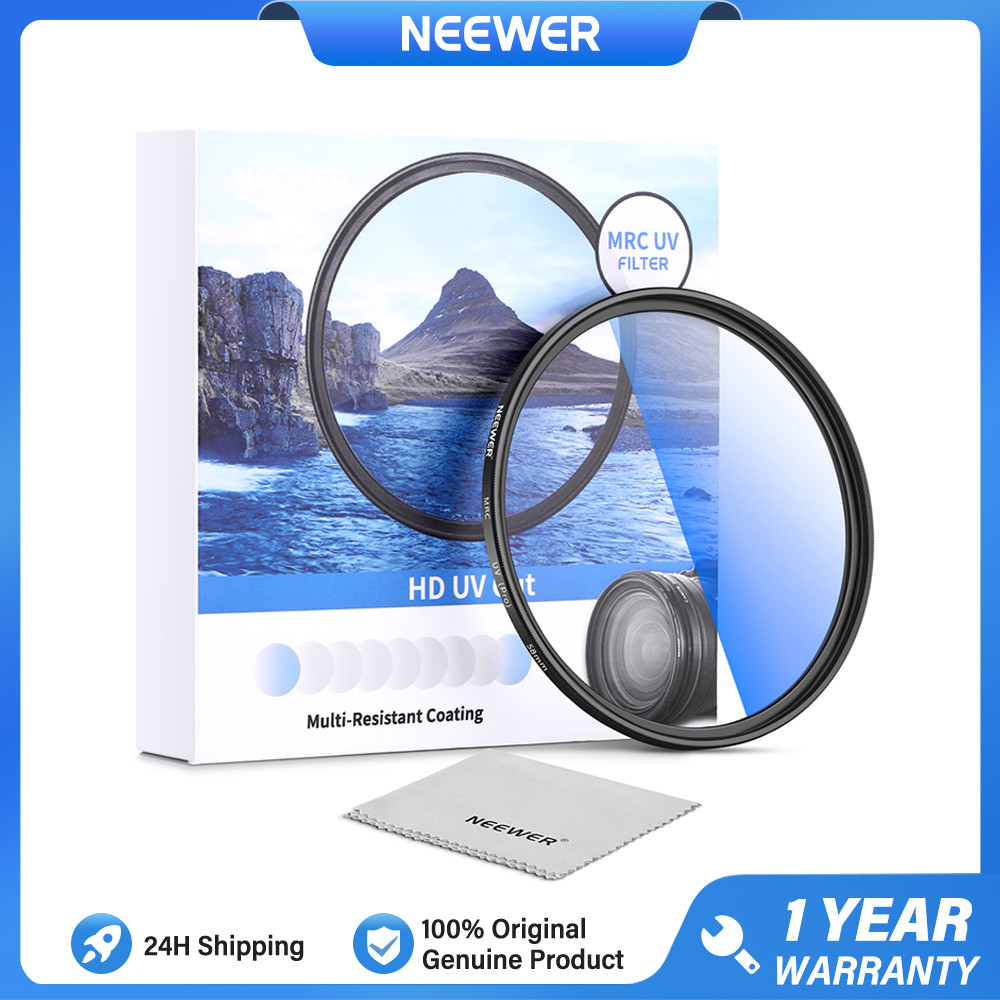 Bộ lọc bảo vệ ống kính UV Neewer 58-82mm MRC, phủ 30 lớp / HD / Chống nước | Shopee Việt Nam