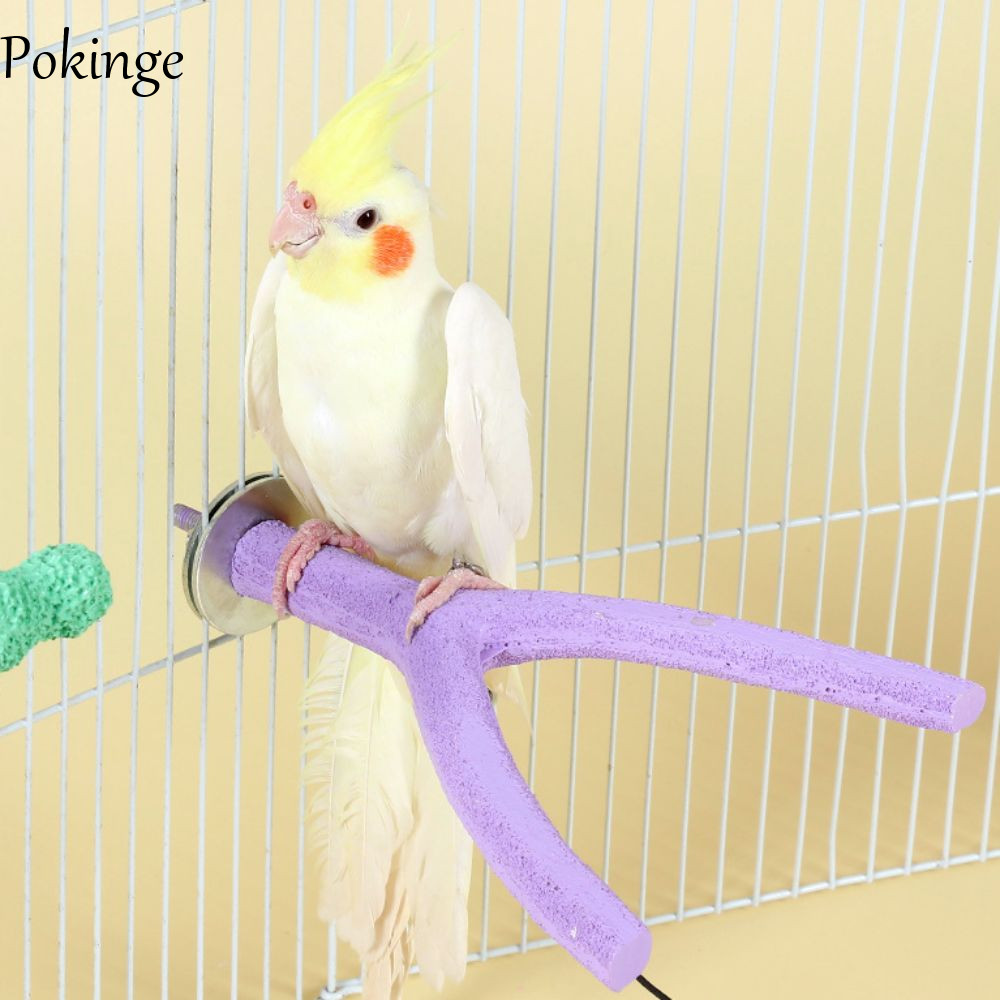 POKINGE Chim Đứng Perches Stick, Bề Mặt Thô Chống Trơn Trượt Chim Mài ...