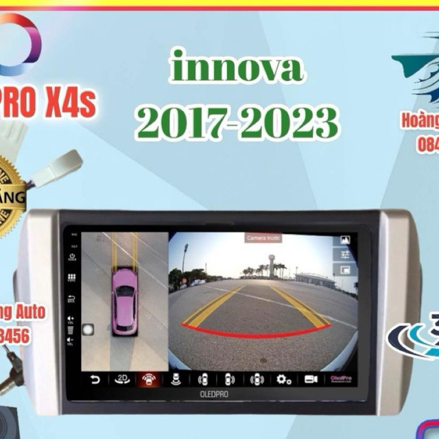 Màn Hình Android OLEDPRO X4s liền camera 360 cho xe INNOVA 2017 - 2023 ...