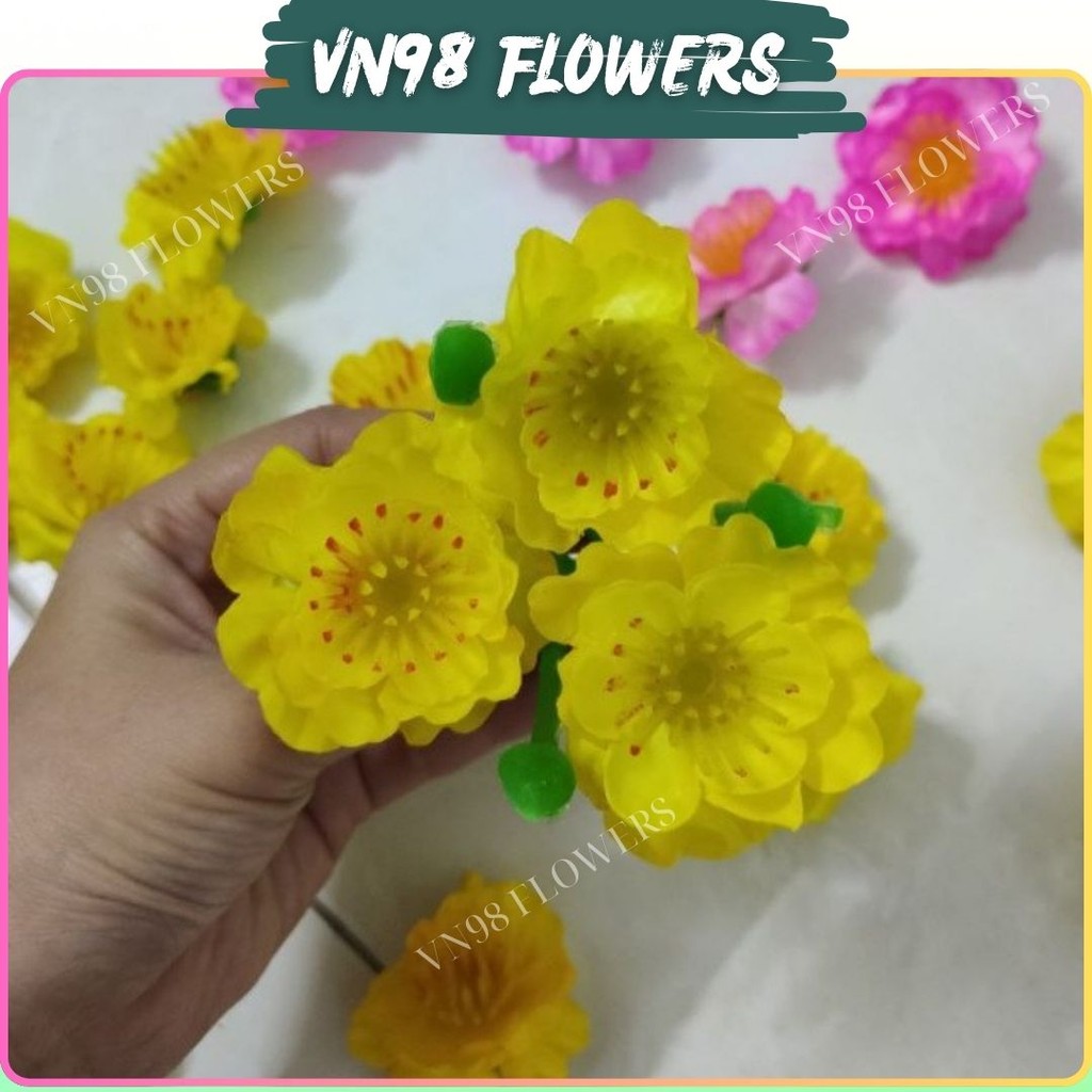 Hoa Mai, Hoa Đào Giả Trang Trí Tết, Túi 30 Bông Kèm Kẽm Trang Trí Ngày ...