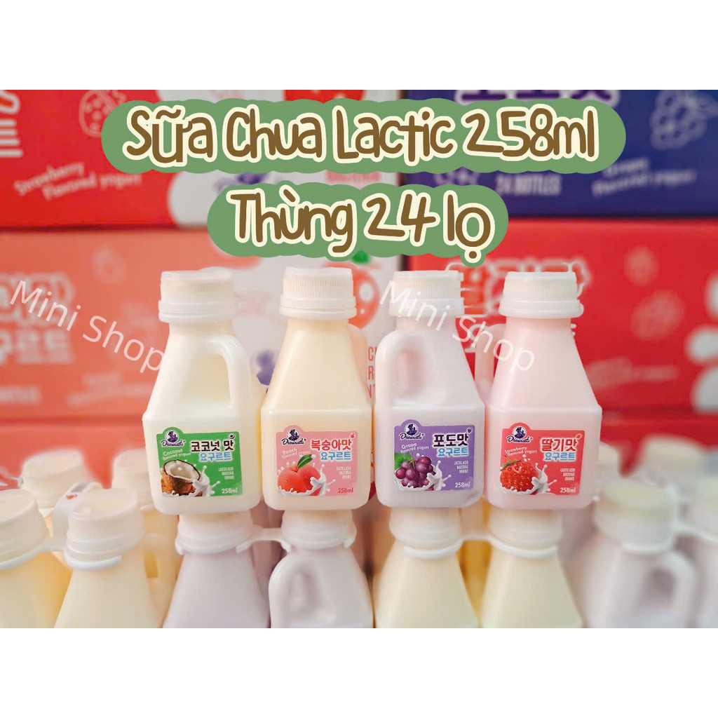 Sữa Chua Lactic Dominatle 258ml (Lốc 4 lọ) | Shopee Việt Nam