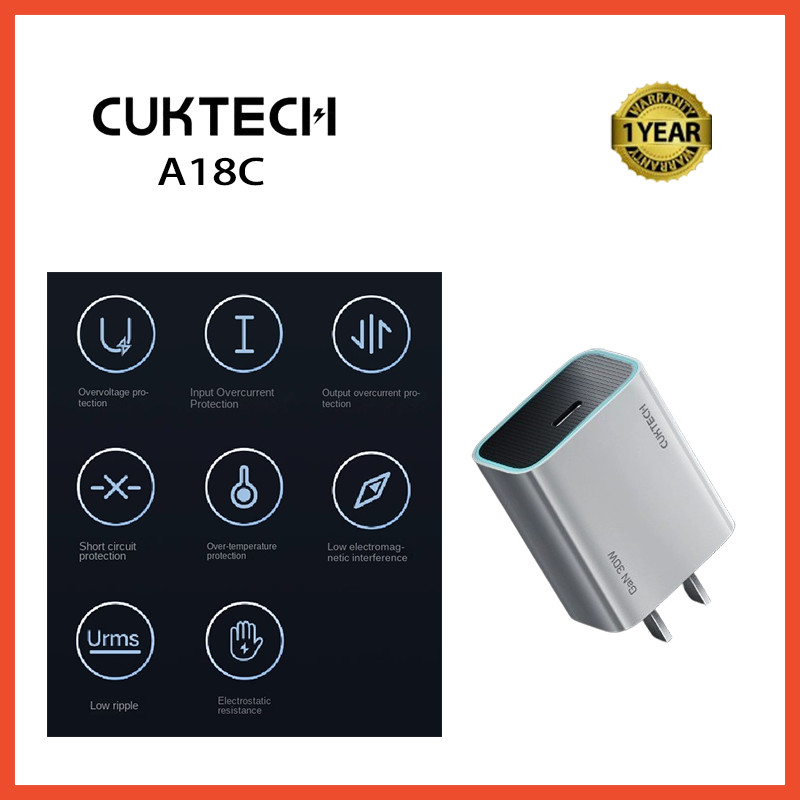 Đầu sạc nhanh CUKTECH A18C 30W GaN PD | Shopee Việt Nam