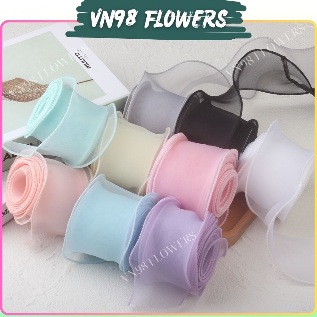 Ruy Băng Voan 4cm Cuộn 10m Làm Nơ Đủ Màu, Ruy Băng Đuôi Cá Hàng Đẹp ...