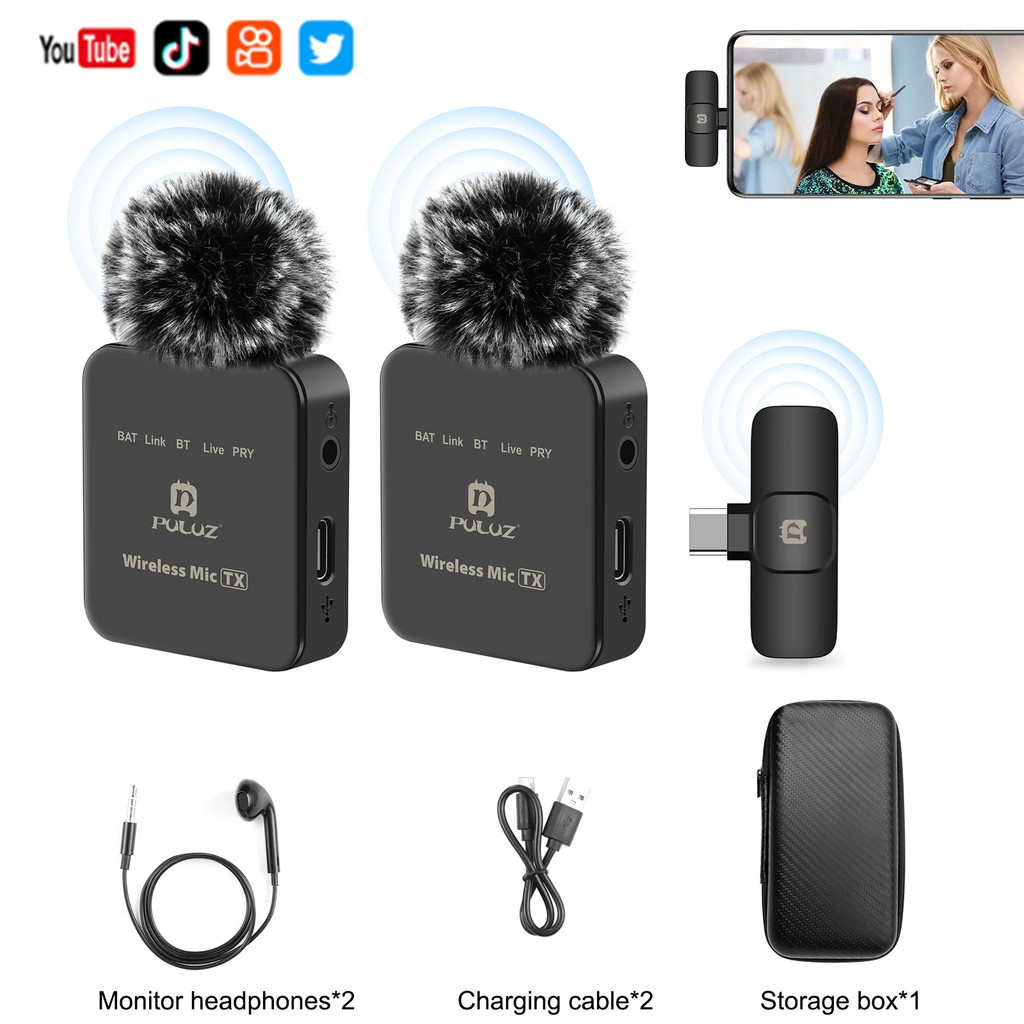 Micrô Lavalier không dây PULUZ 2.4G Micro chơi game phát sóng trực tiếp ...