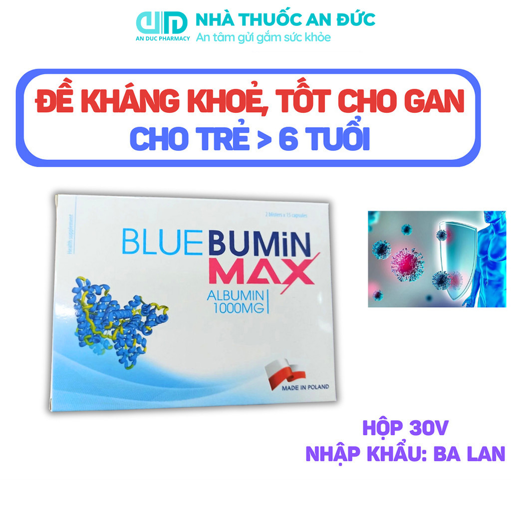 Viên uống tăng đề kháng Bluebumin Max - Hỗ trợ tăng cường miễn dịch ...