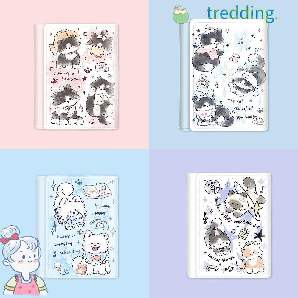 Tredding491 Thẻ Tín Dụng Holoder, 3 Gấp Dễ Thương Mèo Con Chó Tiền Xu ...