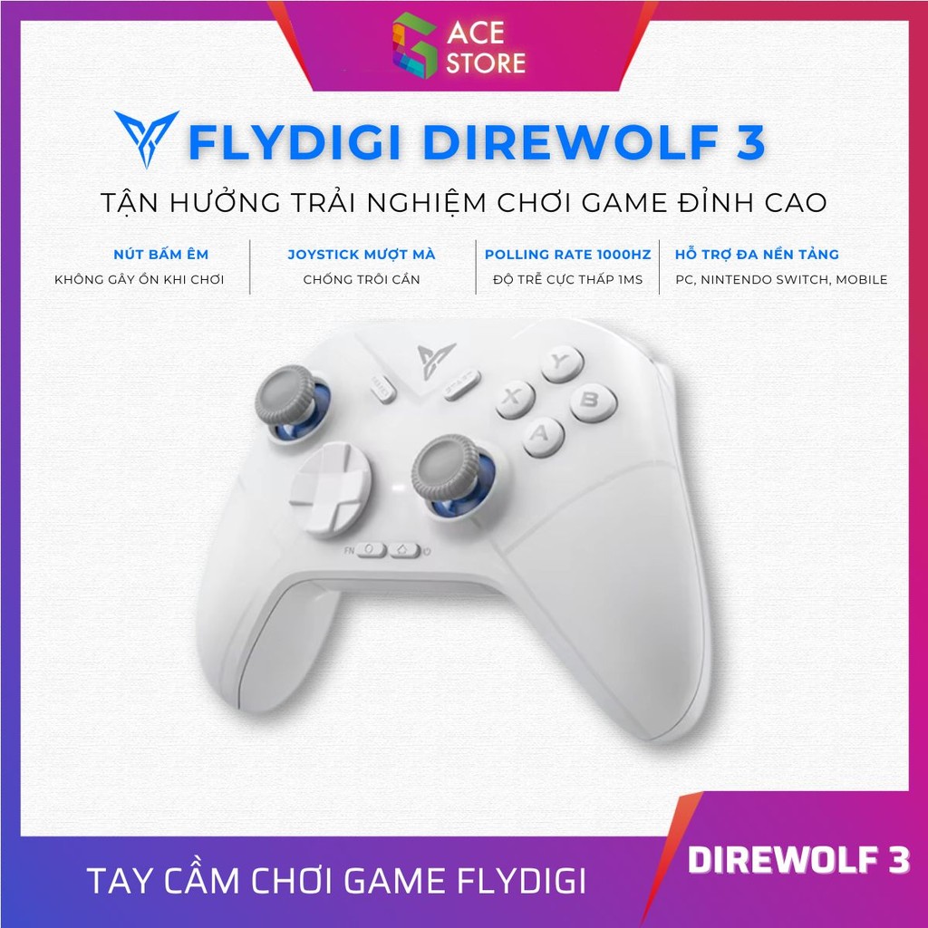 Flydigi Direwolf 3 | Tay Cầm Chơi Game Wireless, Polling Rate 1000Hz, Hỗ Trợ Đa Nền Tảng PC ...