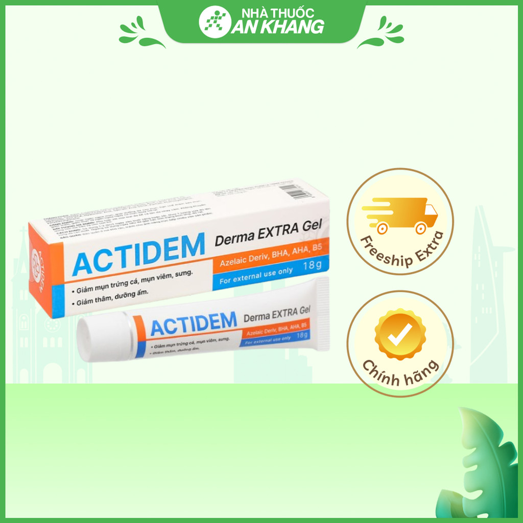 Actidem Derma Extra Gel giảm mụn, mờ thâm tuýp 18g | Shopee Việt Nam