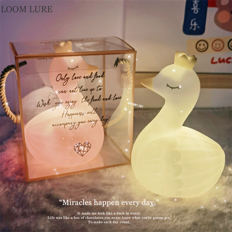 Loom LURE Swan Đèn ngủ LED trang trí phòng ngủ Đèn sinh nhật Gian hàng ...