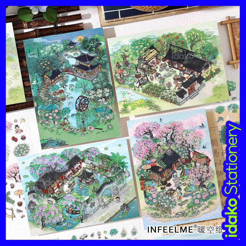 Idako [My Cabin Fourth Series] Miếng Dán Cảnh Quan 2.5D Cảnh Cổ Xếp ...