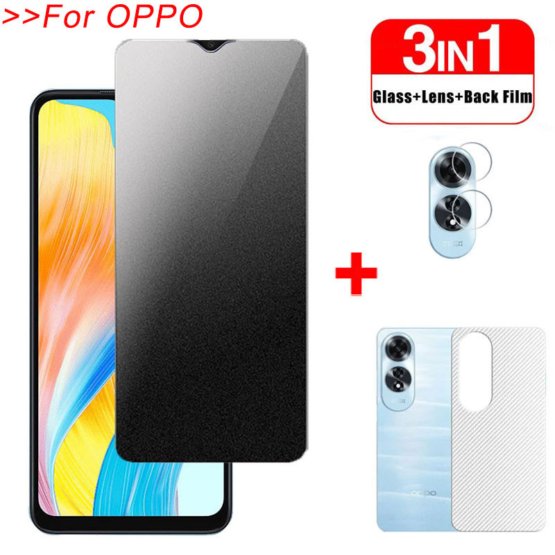 Kính cường lực chống vân tay nhám cho OPPO A3X A3s A3 Pro A80 A79 A78 A77 A77s A60 A58 A57 A54 ...