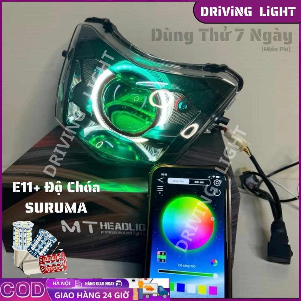 BI CẦU E11+ ĐỘ CHÓA 2 TẦNG SURUMA 70W LẮP NHƯ ZIN WAVE 50-100-110 (Full ...