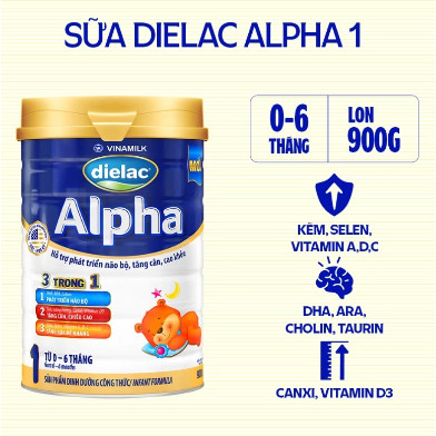 Sữa bột Vinamilk Dielac Alpha 1 - 2 - 3 - 4 - Hộp thiếc 900g | Shopee Việt Nam