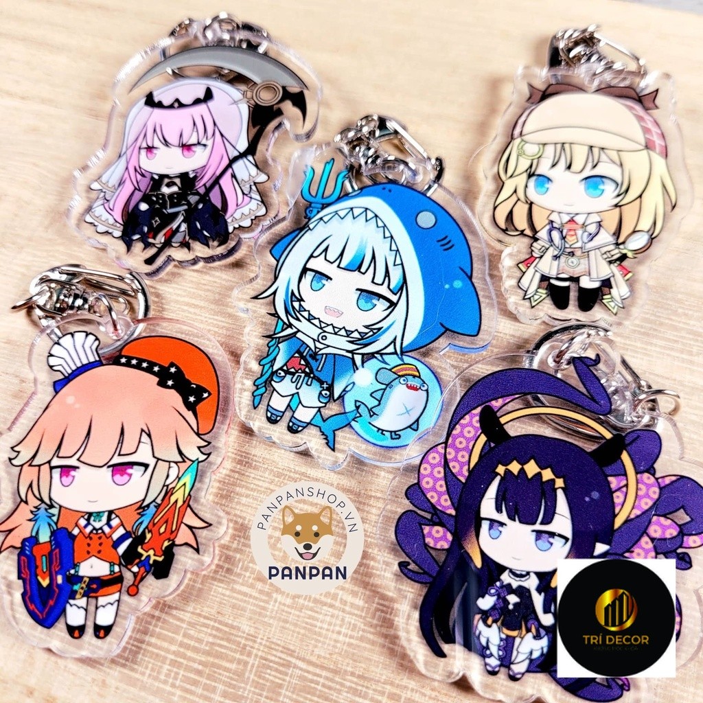 Móc khóa mica Hololive Myth VTuber (6cm) Mori Calliope, Gawr Gura, Watson Amelia, Takanashi ...