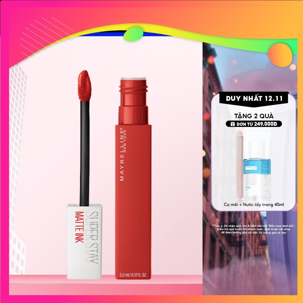 Son Kem Lì 16h Lâu Trôi Maybelline New York Super Stay Matte Ink City Edition Lipstick 5ml ...