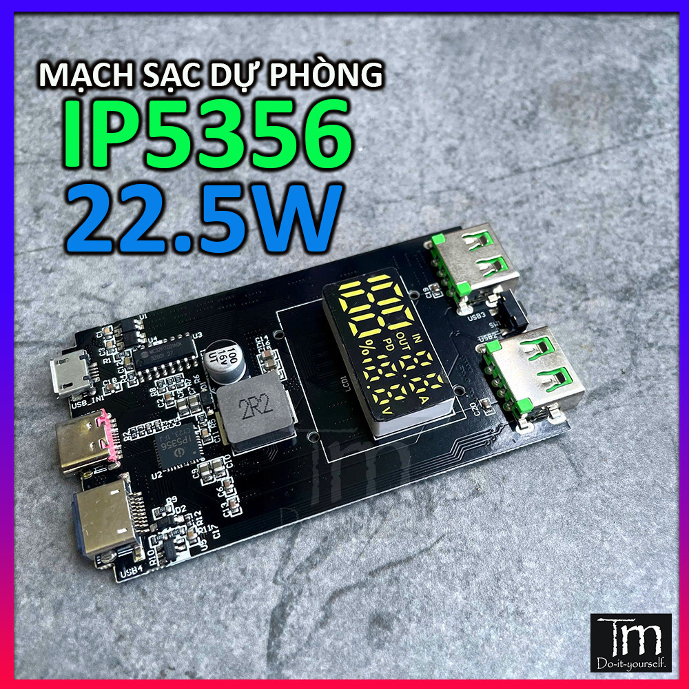 Mạch Sạc Dự Phòng Sạc Nhanh PD3.0 - QC3.0 22.5W IP5356 Mới | Shopee Việt Nam