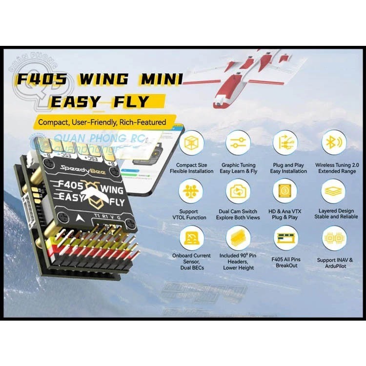 Mạch Cân Bằng SpeedyBee F405 WING MINI Fixed Wing Flight Controller ...