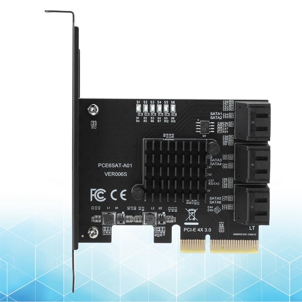 Dioo TBEST ASM1166 N100 Bo mạch chủ PCIe 6 Cổng SATA Thẻ mở rộng Thành ...