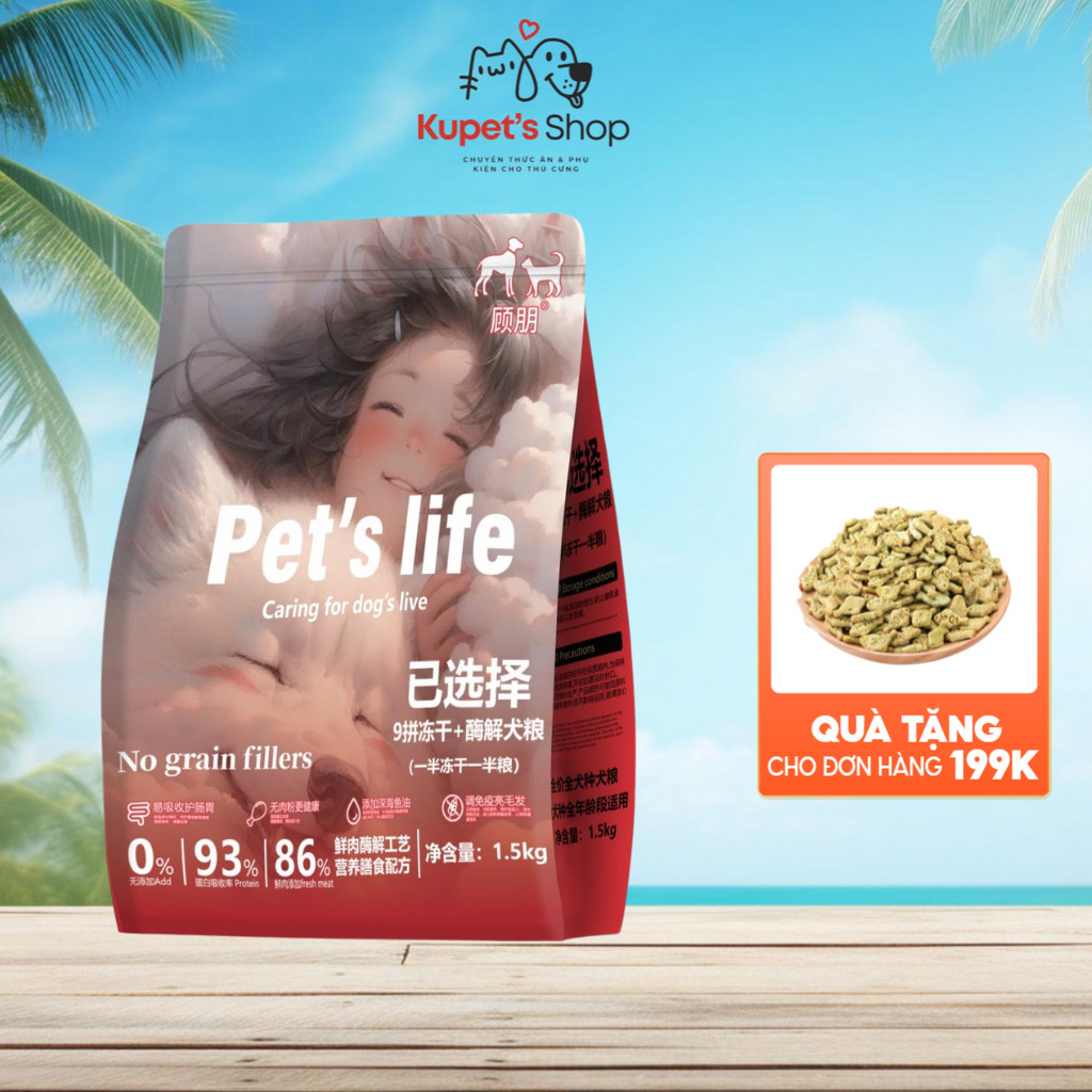 Hạt Pet's Life Siêu Toping Dành Cho Chó Biếng Ăn Túi 1,5kg - KUPET SHOP ...