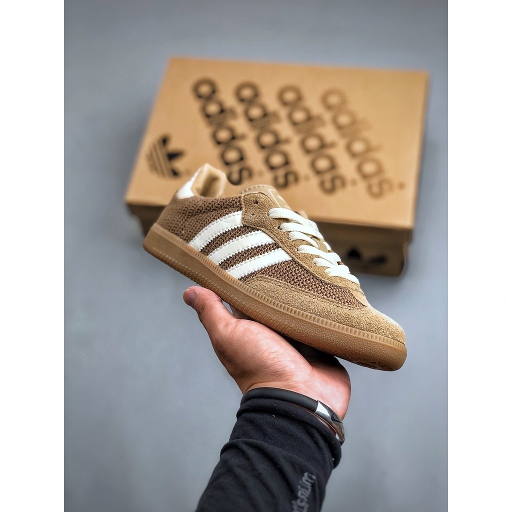 Giày vải cắt thấp đa chức năng gốc Samba og của Adidas "dệt Mocha Bạch ...