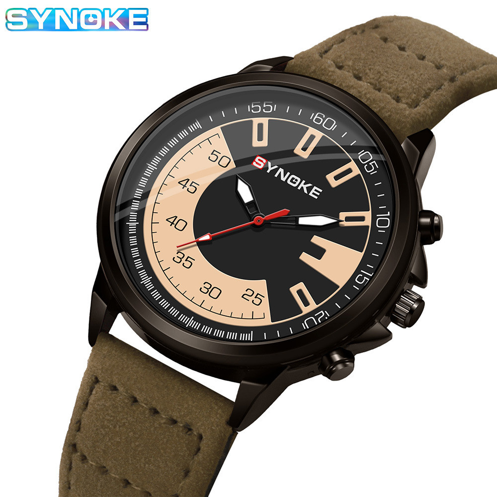 Synoke Moment Sản phẩm mới Đồng hồ thạch anh nam thể thao Retro Mặt số sáng tạo Hợp thời trang ...