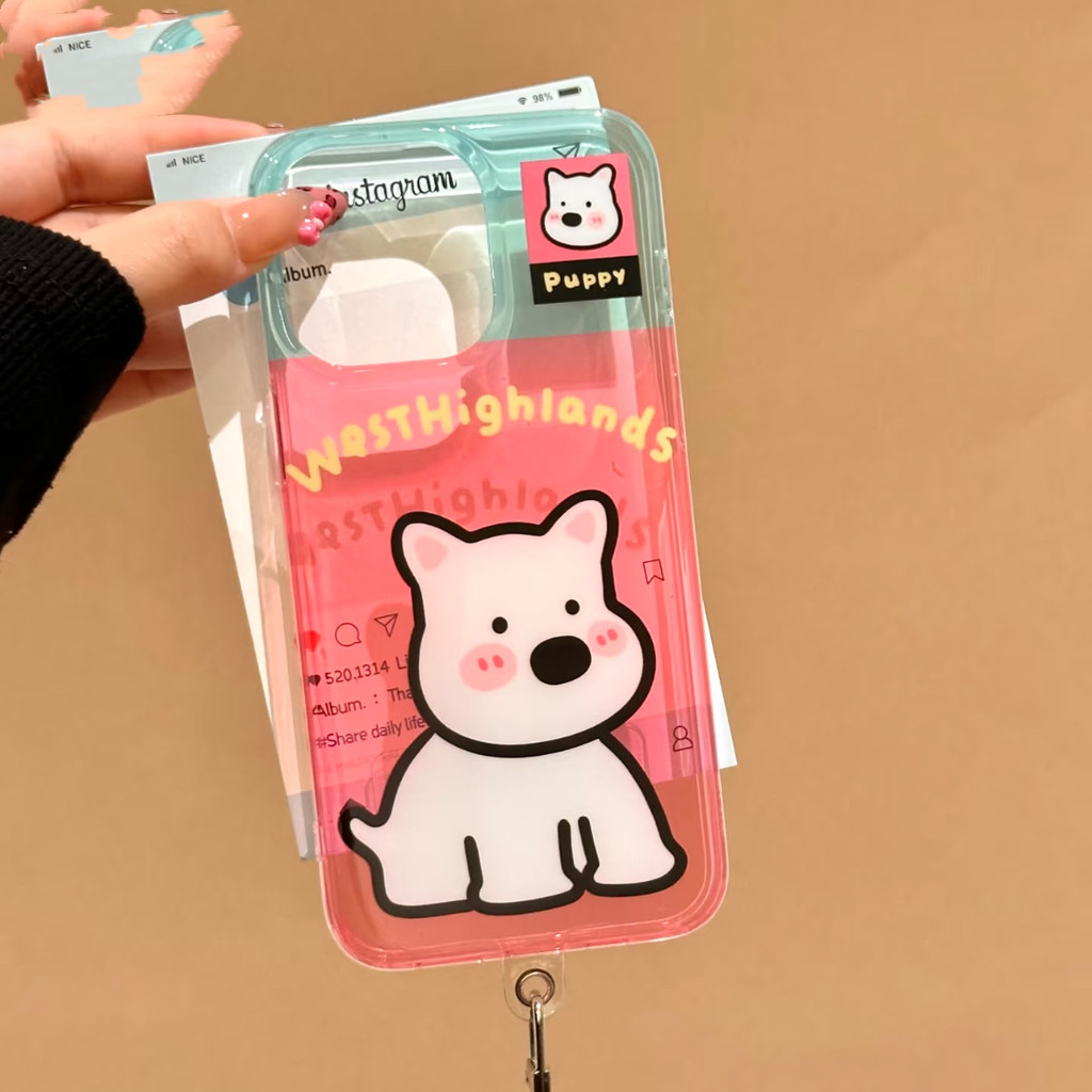 Phim hoạt hình hoạt hình Gradient Puppy Thích hợp cho Apple 16 / 15 ...