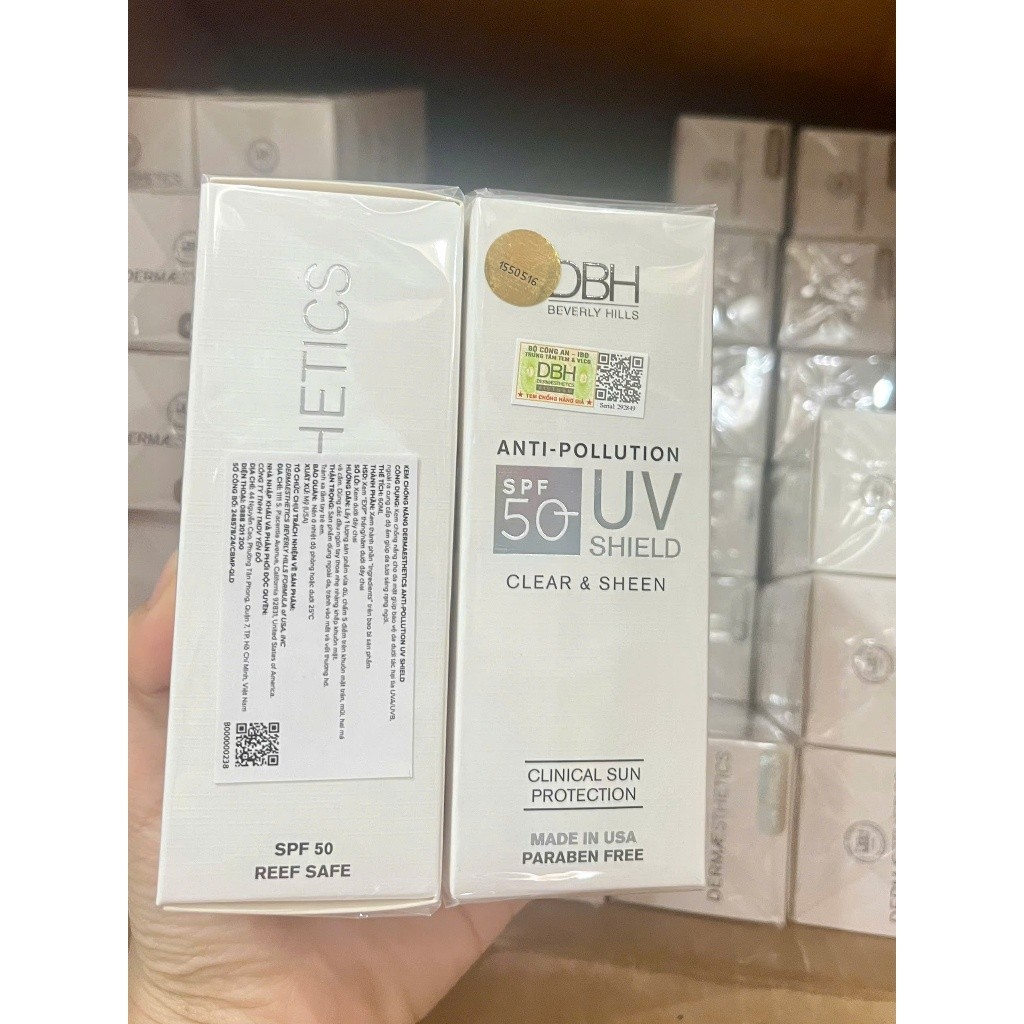 Kem chống nắng DBH Anti-pollution SPF50 UV SHIELD Clear & Sheen 60ml ...
