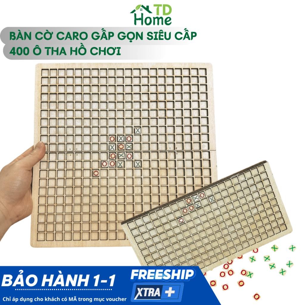 Bộ Cờ Caro XO Siêu Cấp 400 Ô Gấp Gọn Bằng Gỗ Vui Nhộn Cho Bé Đồ Chơi ...