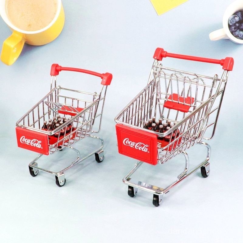 Bao gồm một giỏ Cola mô hình Coca-Cola siêu thị mini mô hình xe đẩy đồ ...