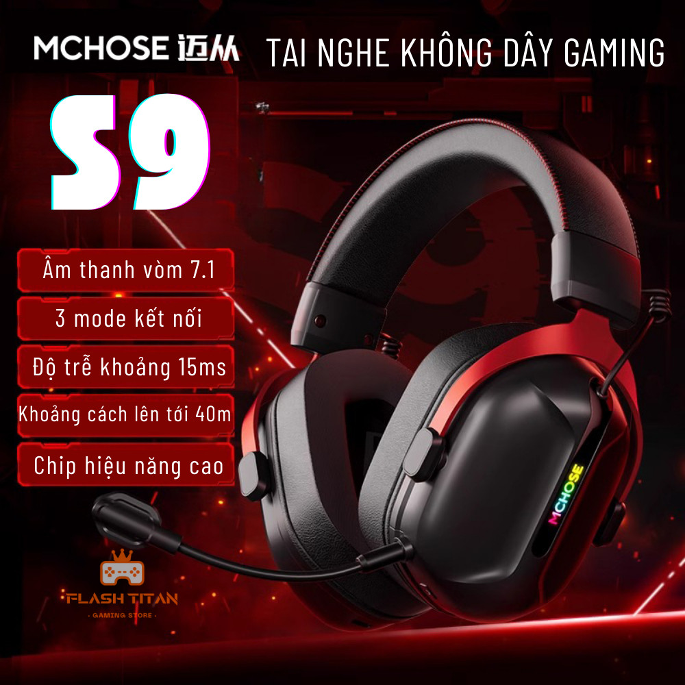 Tai nghe chụp tai Gaming Mchose S9 | S9 pro - Có mic đàm thoại - 3 mode ...