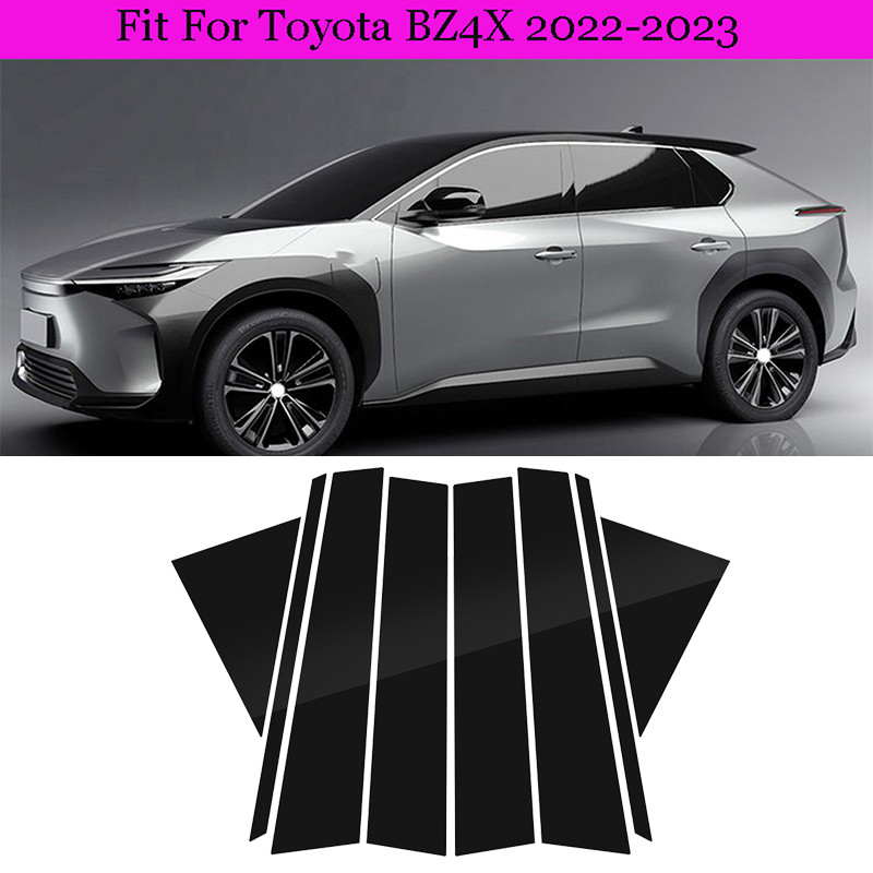 8 Chiếc Dành Cho Xe Toyota BZ4X 2022-2023 Bóng Đen Trụ Cột Bài Cửa Sổ ...
