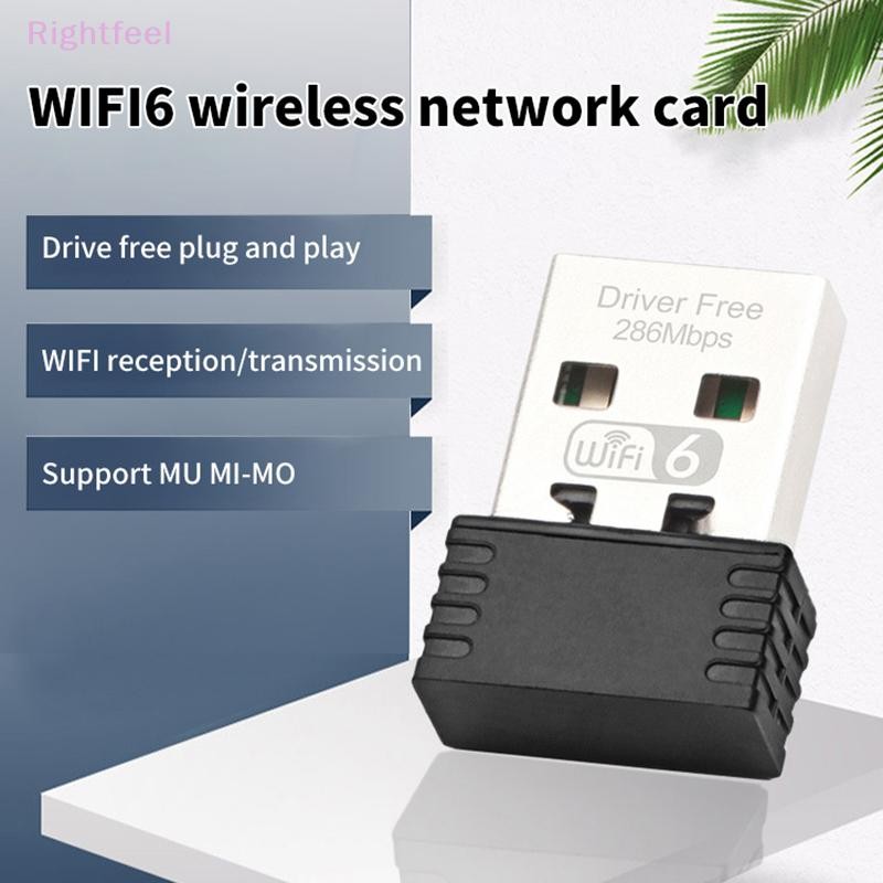 Rightfeel Mini WIFI 6 Thẻ Mạng USB 802.11ax 286M 2.4GHz Wi-Fi Lan ...