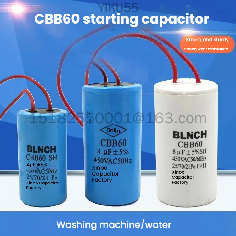 Tụ điện khởi động và chạy CBB60 CD60 của động cơ máy giặt 4 / 6 / 8 / 10 / 12 / 20 / 25 / 30 ...