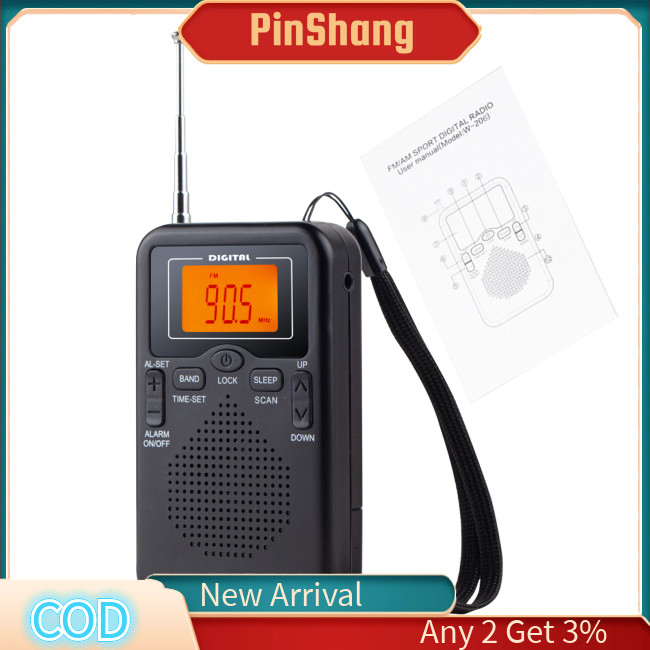 Pinshang AM FM Radio Hoạt động bằng pin Đài phát thanh bỏ túi di động ...