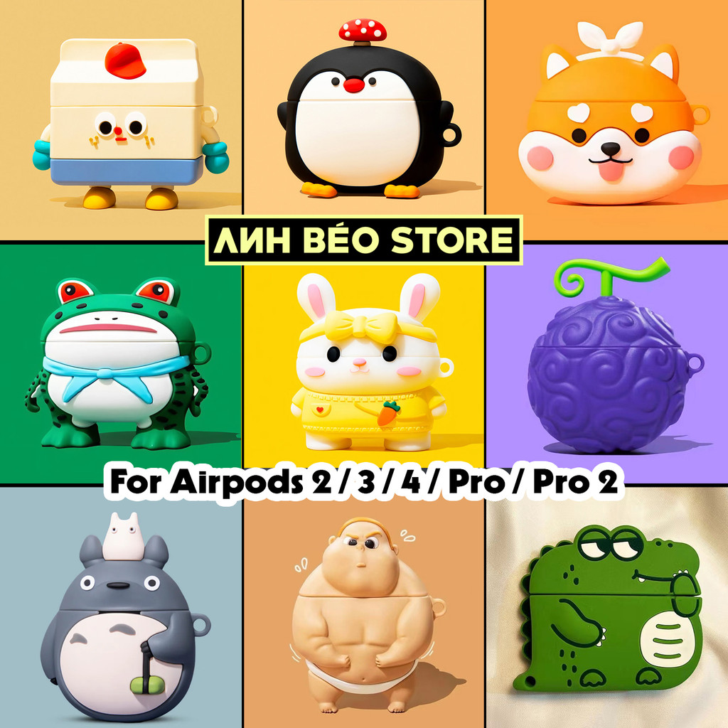 Vỏ Ốp Case Airpod Airpods 2 3 pro 2 pro 2 kèm móc khóa, bao đựng tai ...