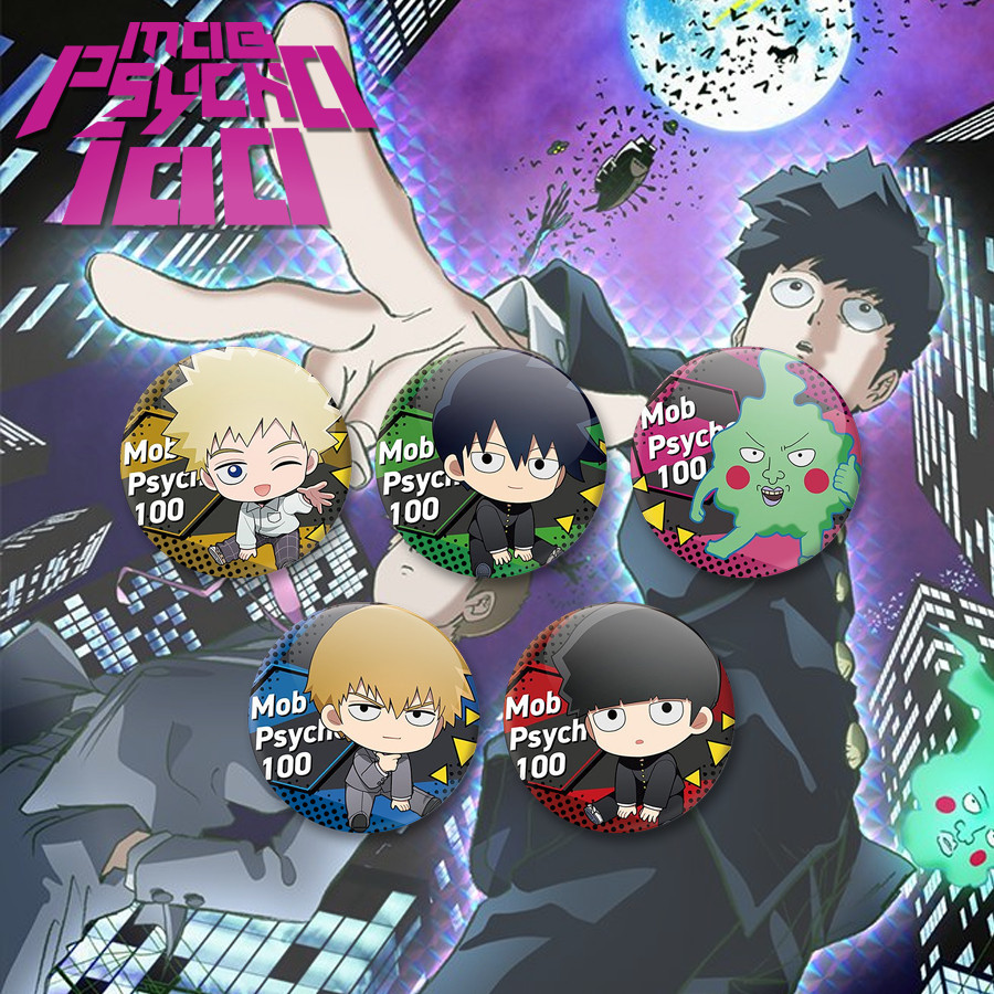 [ PIN ] Mob Psycho 100 Anime Button Pins / Badge - Size To 58mm - Ghim ...