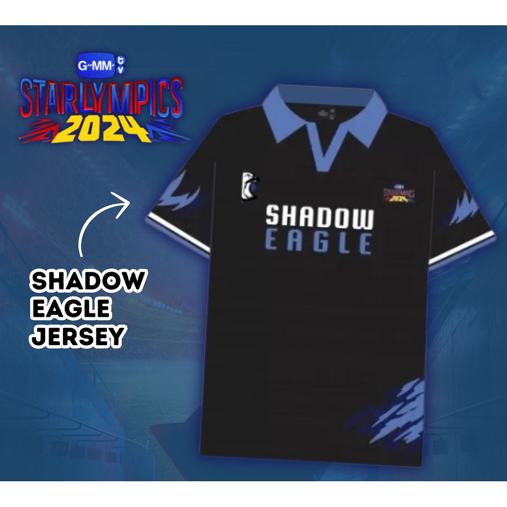 Gmmtv STARLYMPICS 2024 / Shadow Eagle Jersey Thiết kế mới Áo sơ mi Polo màu đen cổ áo ngắn tay ...