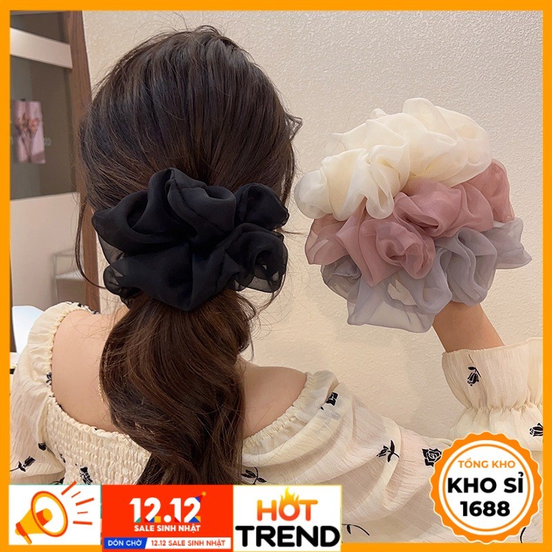 Dây Buộc Tóc Vải Lông Mềm Mại Cỡ Lớn Ngọt Ngào Cho Nữ, Dây Cột Tóc, Dây Scrunchies Đeo Tay, Phụ ...