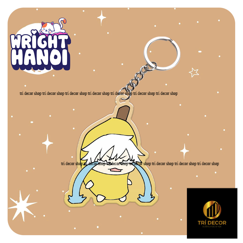 Móc Khoá Hologram Jujutsu Kaisen Gojo Satoru Chibi Anime Manga Nhật Bản ...