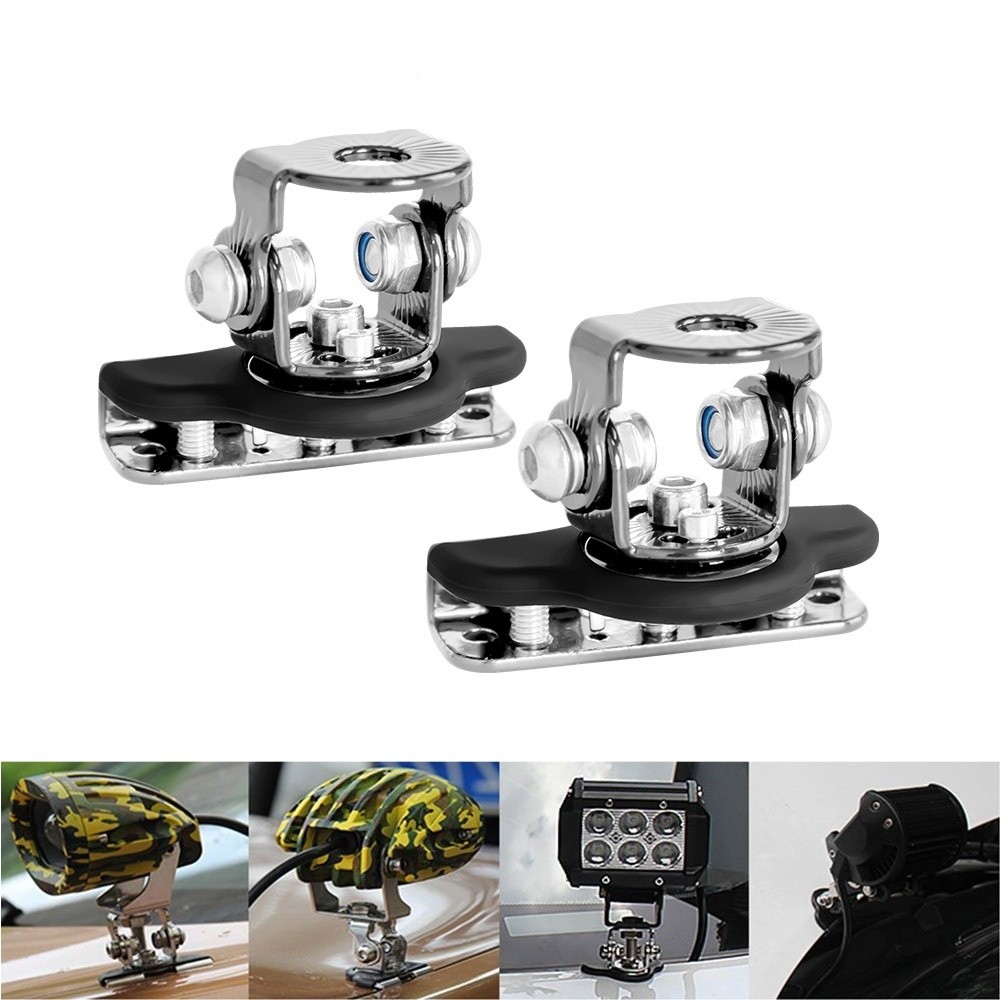 2 PCs car headlights work LED light bracket fixed base SUV hood ...