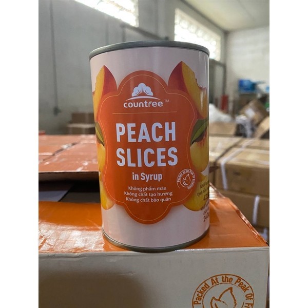 Đào ngâm đóng lon Countree Halves hộp nhỏ 425g | Shopee Việt Nam