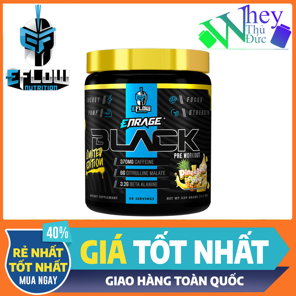 Pre workout Black Enrage EFLOW NUTRITION 30 Servings vị Kem ĐÁ - Tăng ...