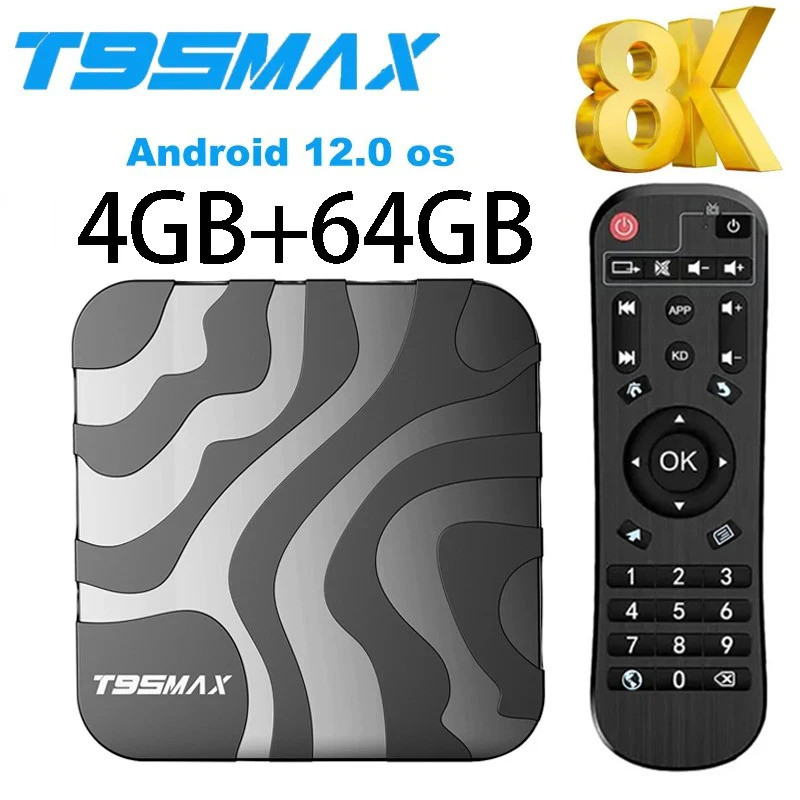 Smart T95 Max Android 12 TV Box Allwinner h618 Quad Core 4G 5G băng tần ...