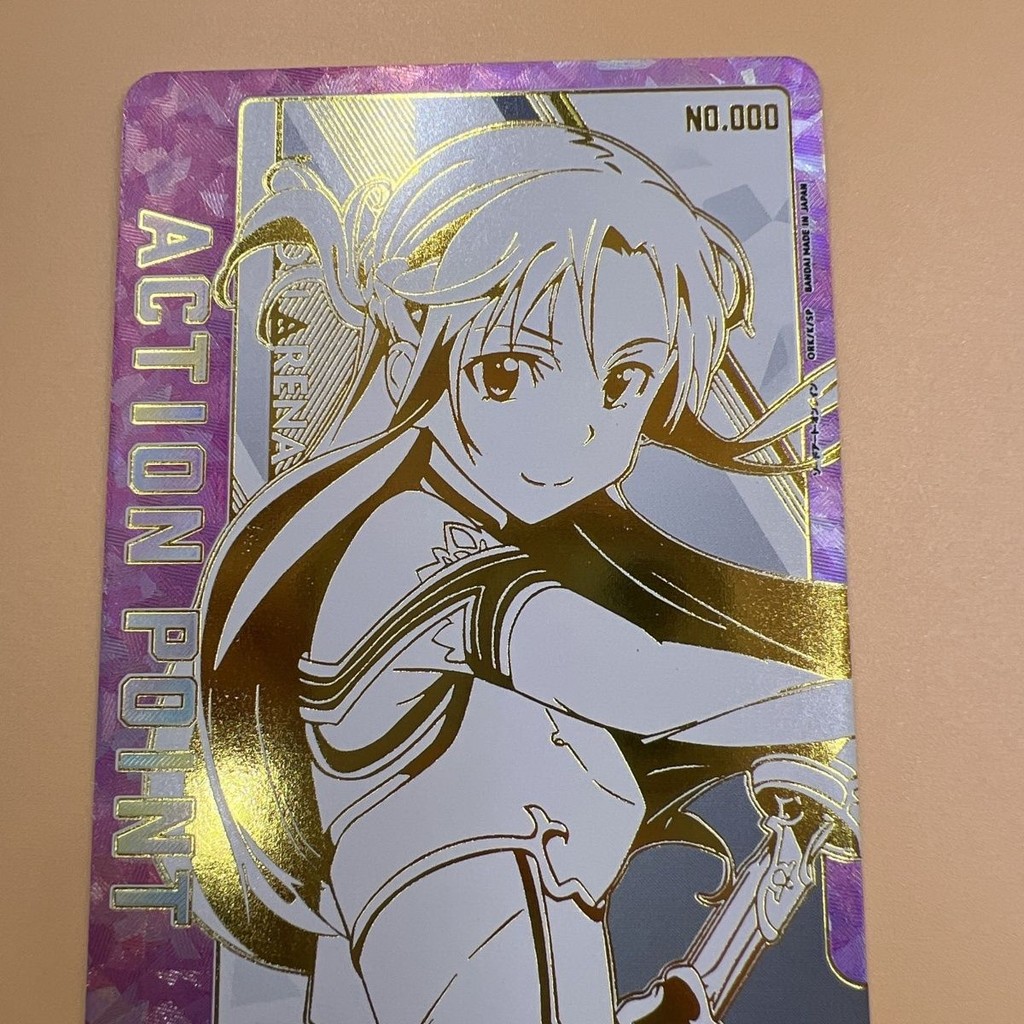 Sword Art Online Asuna Kirito diy Pair Card Boutique Gilding Black Sign ...