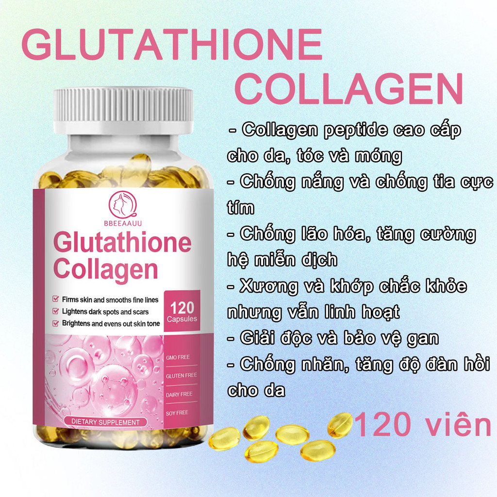 Viên nang BBEEAAUU Collagen & Glutathione giúp tăng độ đàn hồi cho da ...