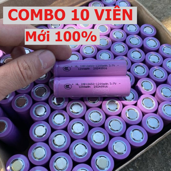 Rẻ Combo 10 viên Pin lithium 18650 HL Hongci 3,7v dung lượng 1200mah ...
